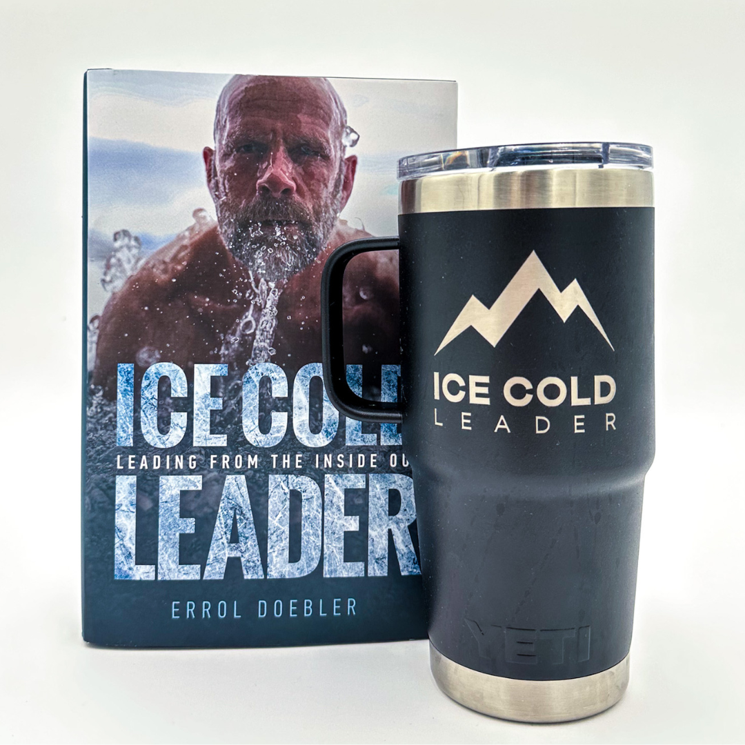 Autographed Book + Custom Yeti - Ice Cold Leader